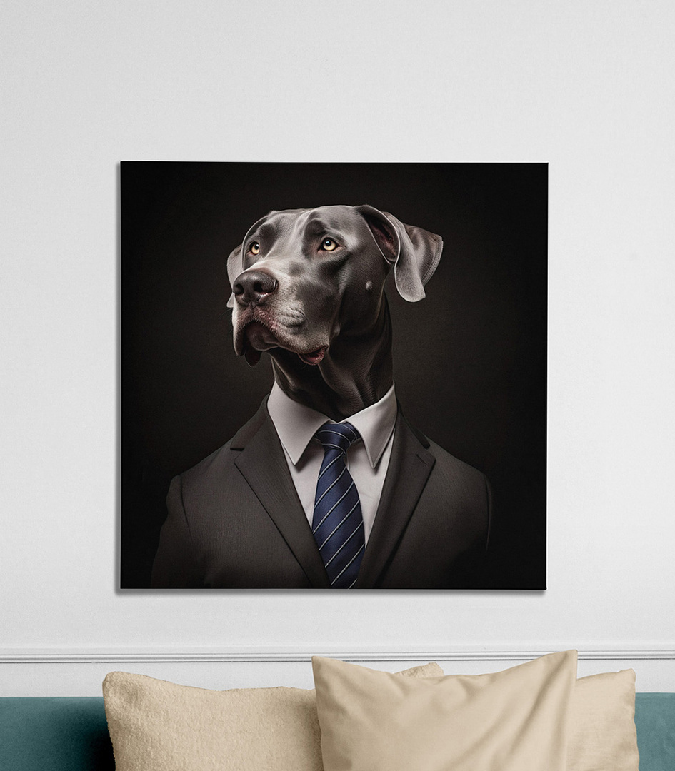 Dressed Animals 3 Artwork Canvas – Square Trends