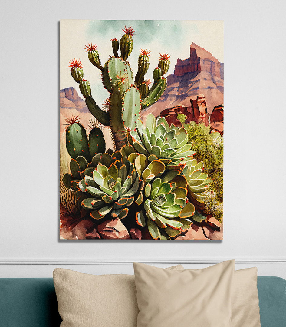 Grand Canyon V1 Artwork Canvas 4 – Square Trends