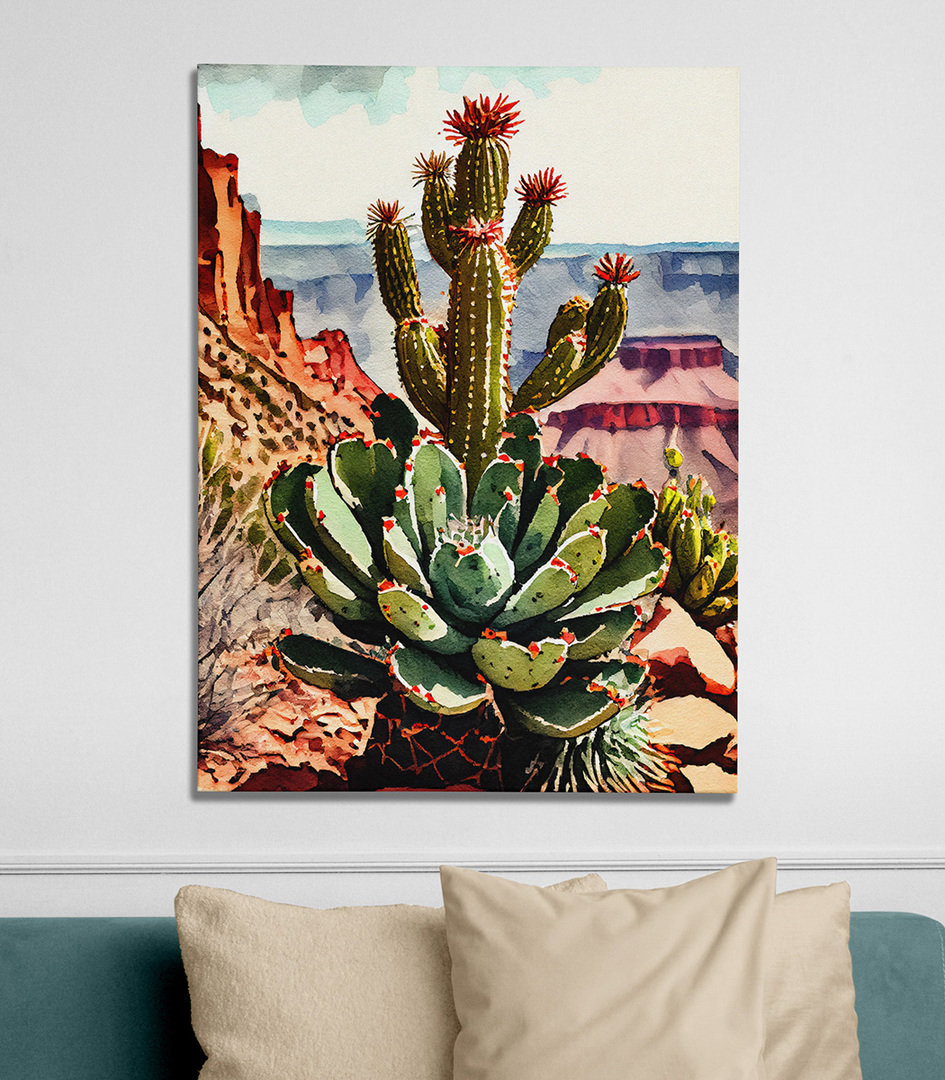 Grand Canyon V1 Artwork Canvas 3 – Square Trends