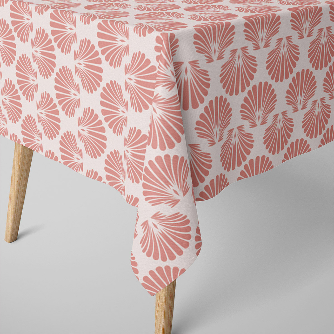 Pinkish Seashell Tablecloth – Square Trends